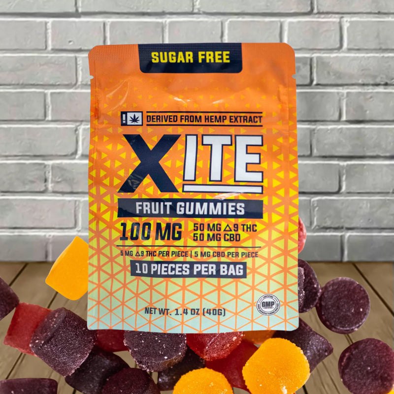 XITE Sugar Free D9 THC + CBD Fruit Gummies 100mg – cheapvapings
